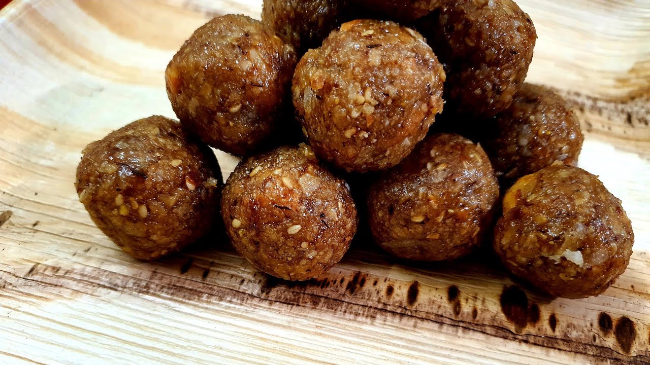 Instant ladoo recipe | no sugar healthy ladoo by kitchen karname ...