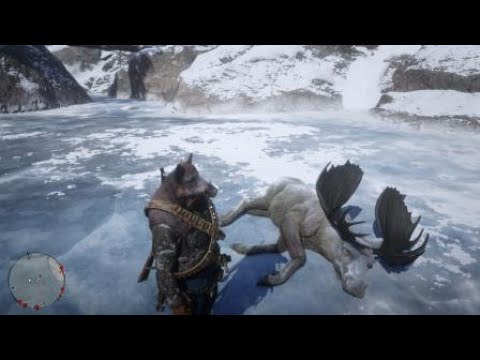 Red Dead Redemption 2 RDO Legendary Snowflake Moose Hunting - YouTube