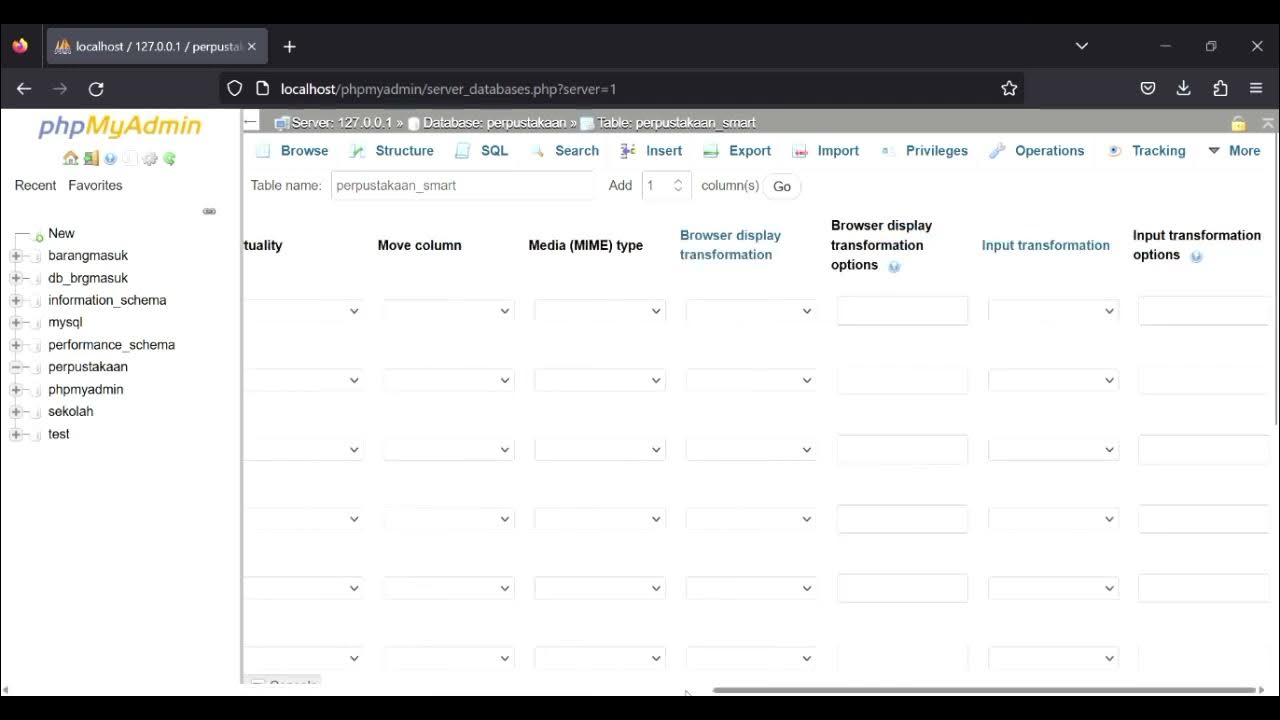 TUTORIAL MEMBUAT DATABASE PERPUSTAKAAN DENGAN MENGGUNAKAN PHPMYADMIN - YouTube