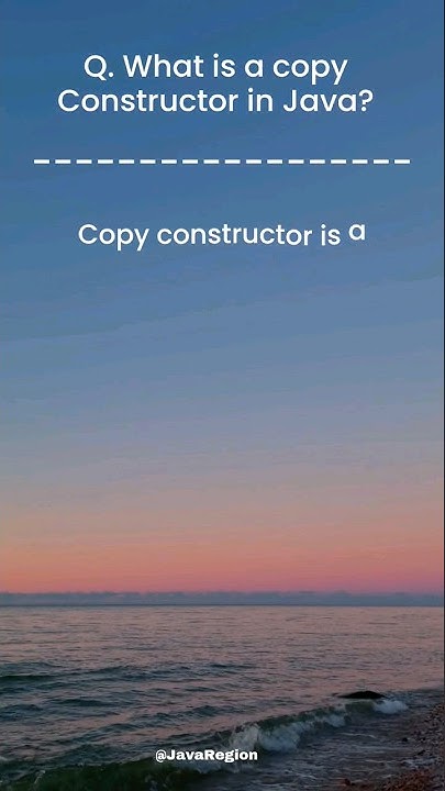 What Is Copy Constructor Top 5 Java Interview Questions Shorts Java Codewithharry Youtube