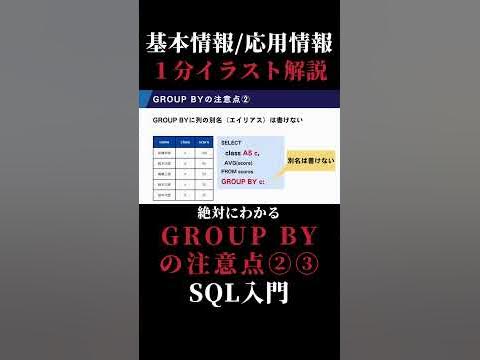 【本編はこちら】【SQL】GROUPBY の注意点②③｜1分イラスト解説【基本情報/応用情報技術者試験】 #shorts #応用情報技術者試験 #基本情報技術者試験 #データベース #SQL ...