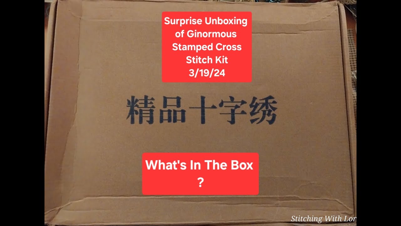 Surprise Unboxing Of Ginormous Stamped Cross Stitch from Ali Express 3 ...