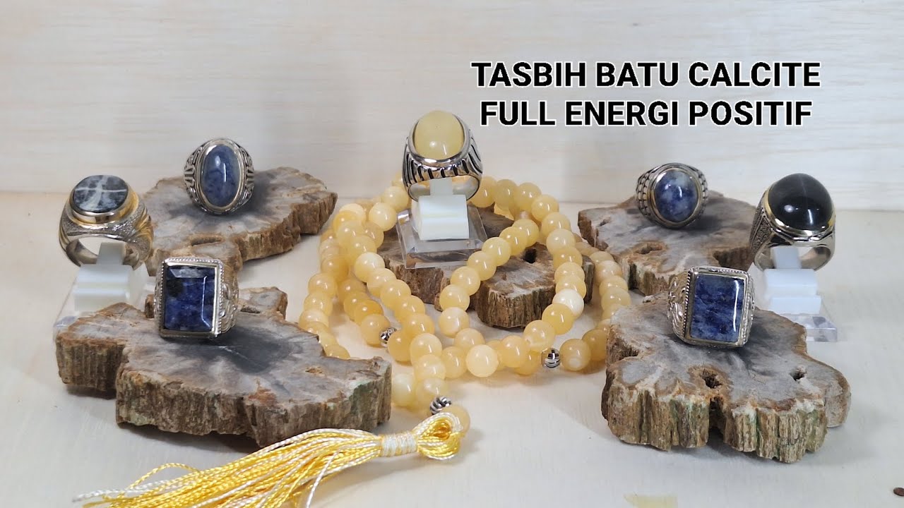 tasbih batu calcite full energi positif - YouTube