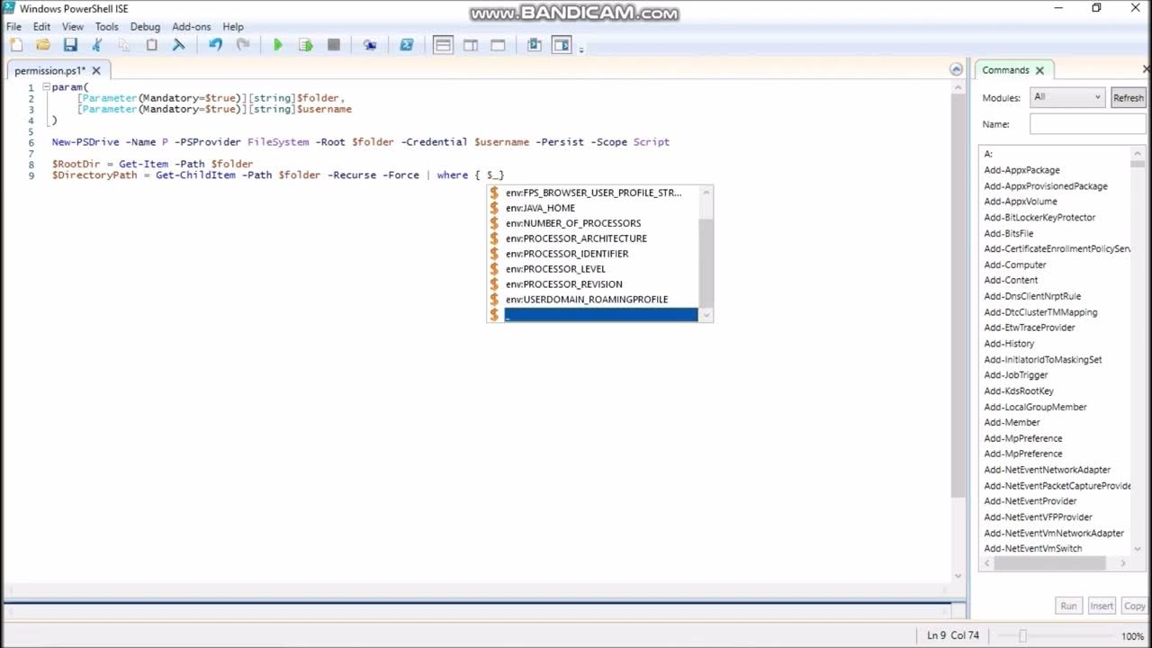 Powershell Script to loop through a folder structure and output ACLs (permissions etc) - YouTube