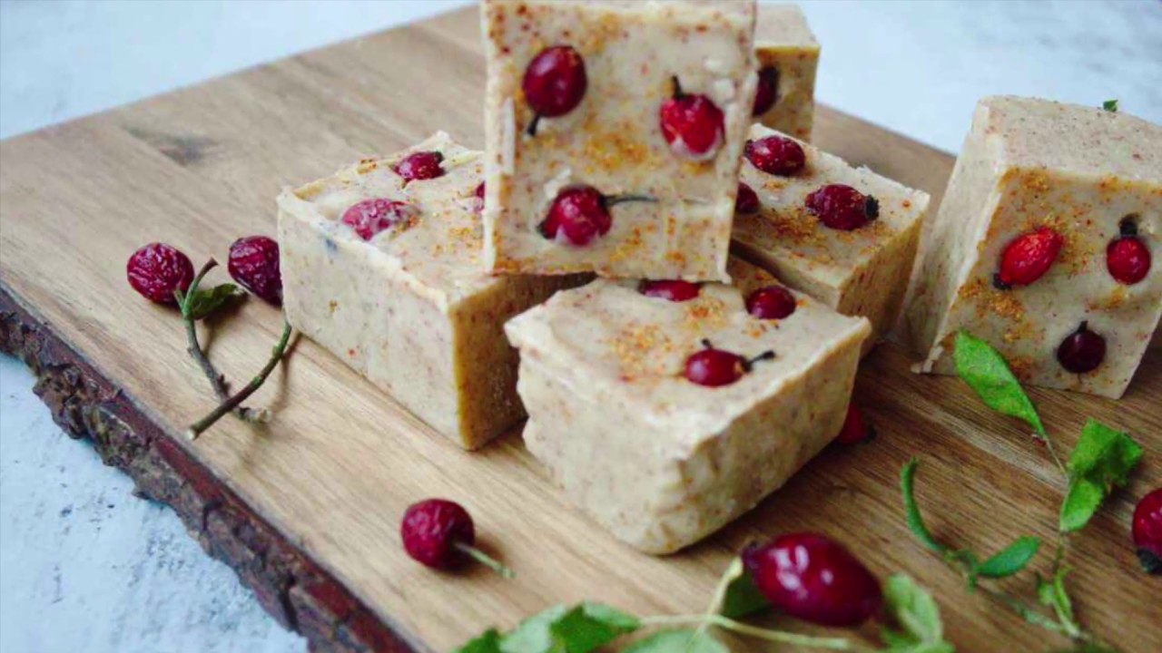 Rose hip soap - how to make - YouTube