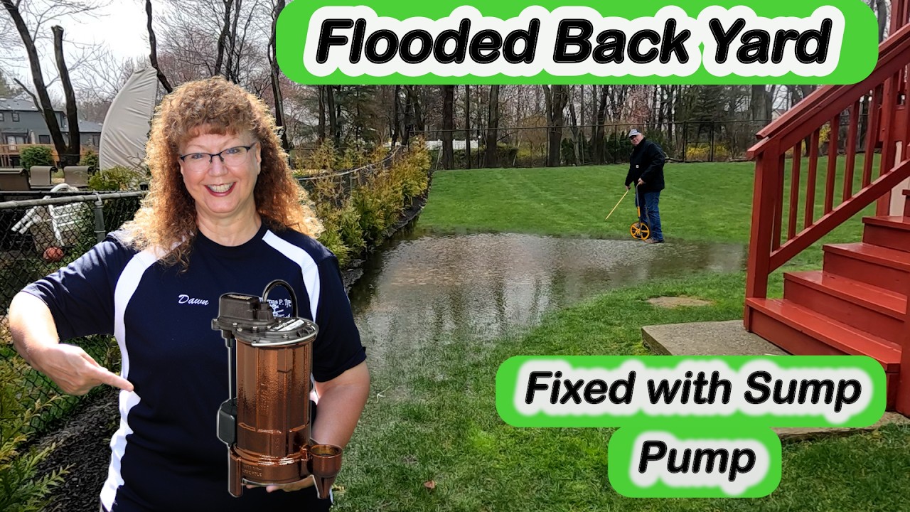 Outdoor Sump Pump stops Yard Flooding. How we install an Outdoor Sump ...