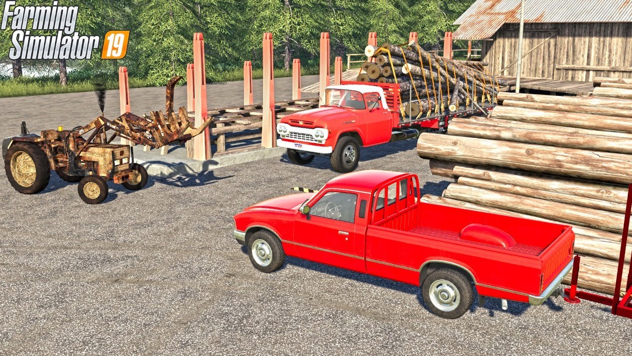 TRUCK AND A CHAINSAW (LIVE) | EP #5 | FARMING SIMULATOR 2019 - YouTube