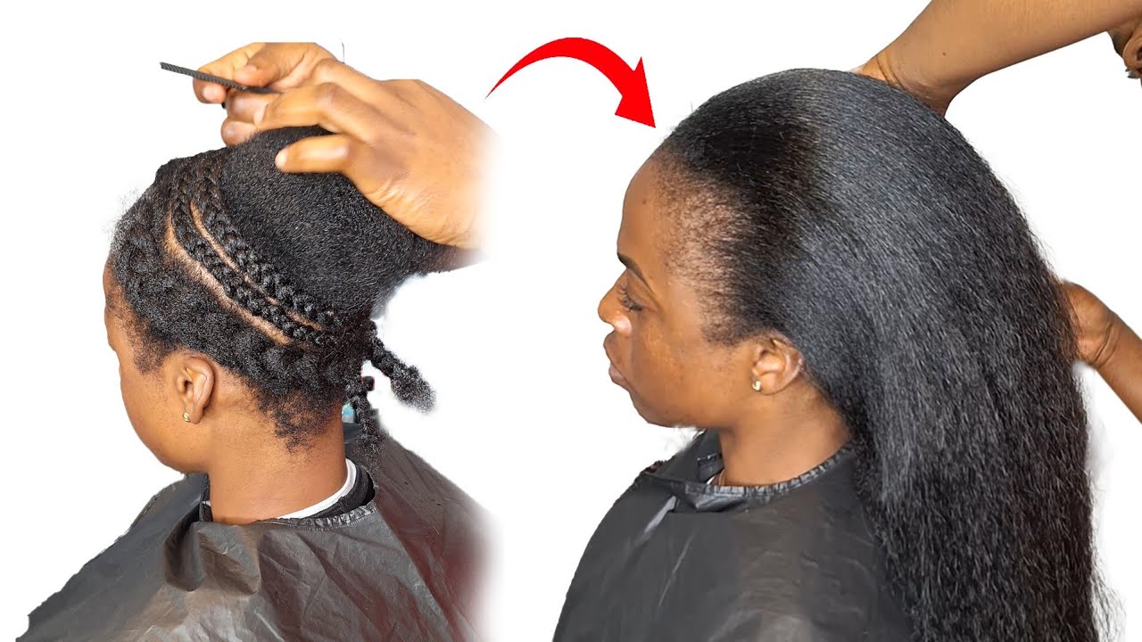 Make My Client's Natural Hair With Me/ Quick Crochet Hairstyle - YouTube