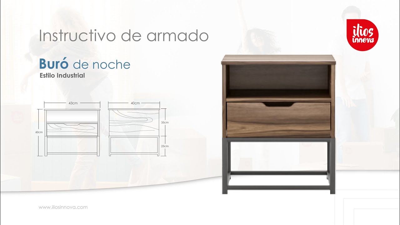 Buró estilo industrial (BC-01) - YouTube