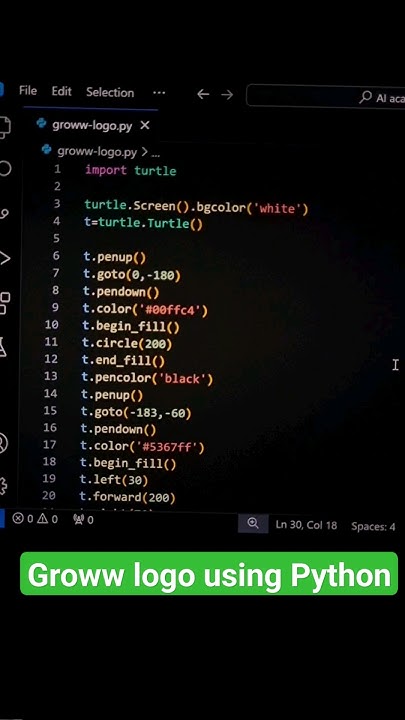 Groww logo using Python Turtle | @Groww - YouTube