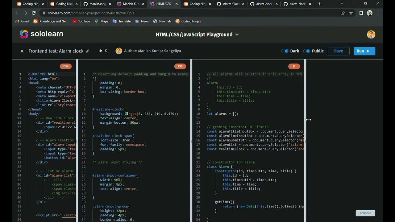 How to Build an Alarm Clock for Frontend Coding Test | Coding Ninja ...