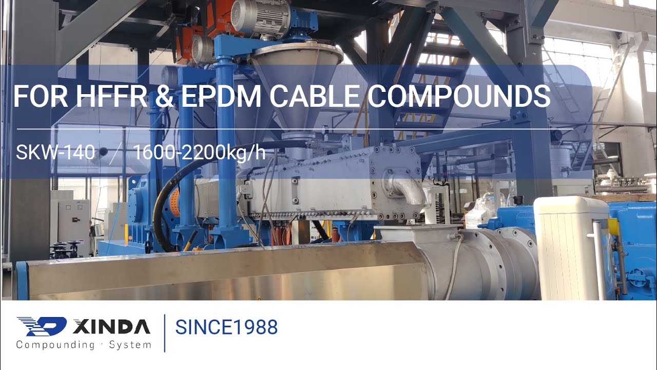 SKW-140 Co Kneader for HFFR & EPDM 1600-2200 kg/h - YouTube