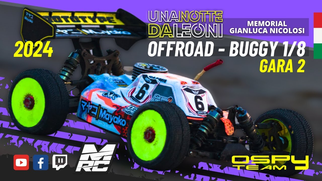 1/8 RC BUGGY NITRO-ECO - UNA NOTTE DA LEONI - MEMORIAL NICOLOSI - OSPYTEAM GUSSAGO - YouTube