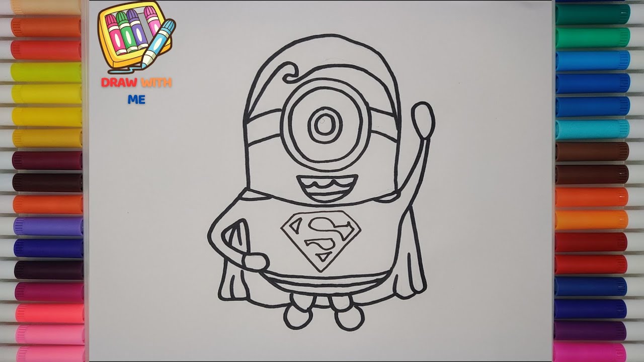 Drawing Minion Superman: The Superhero Minion - YouTube