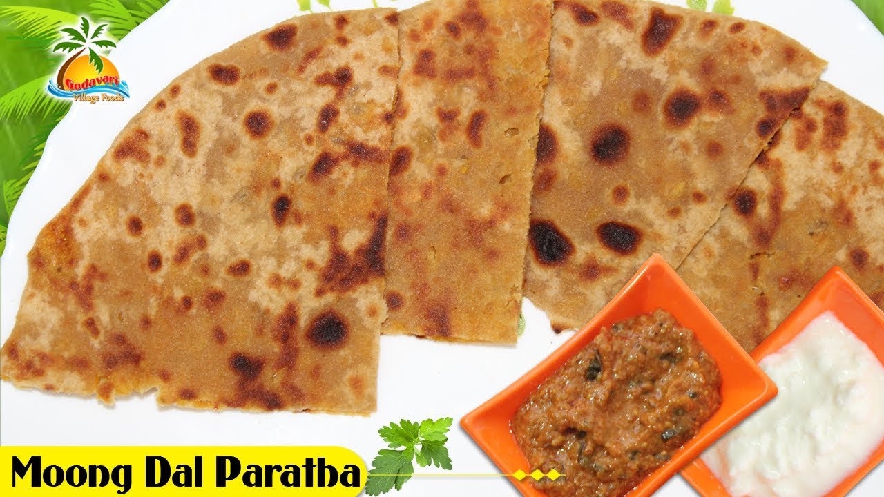Moong Dal Paratha - Paratha Recipe | Sprouted Moong Masala Paratha ...