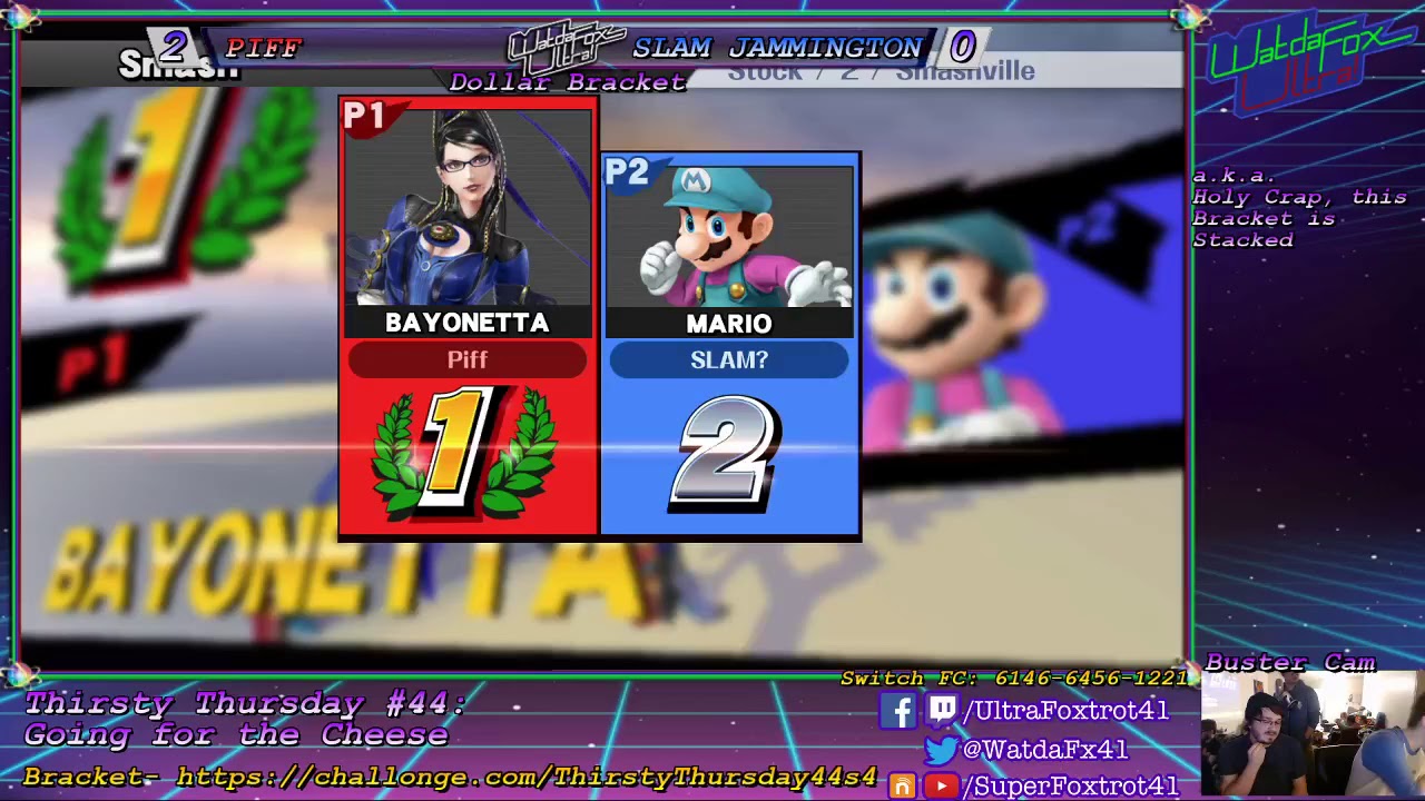 TT #44 Smash 4 LF - Piff (Bayonetta) vs. Slam Jammington (Mario) - YouTube