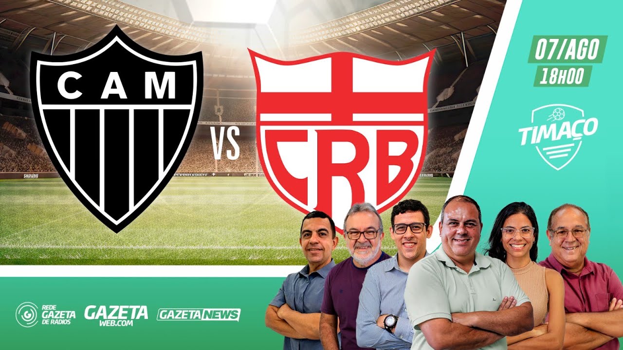 ATLÉTICO MG X CRB - AO VIVO - COM IMAGENS NO TIMAÇO NA REDE GAZETA DE ...