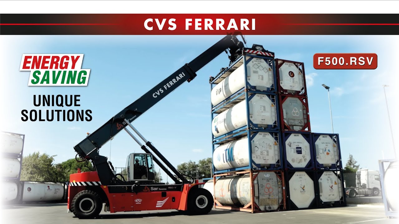 CVS FERRARI F500.RS-V Energy Saving Laden Container Handling - YouTube