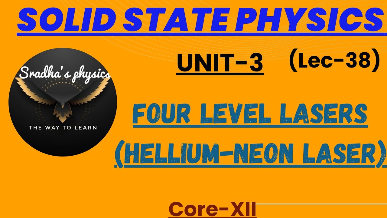 Solid state physics।।four level laser।। He-Ne Laser - YouTube