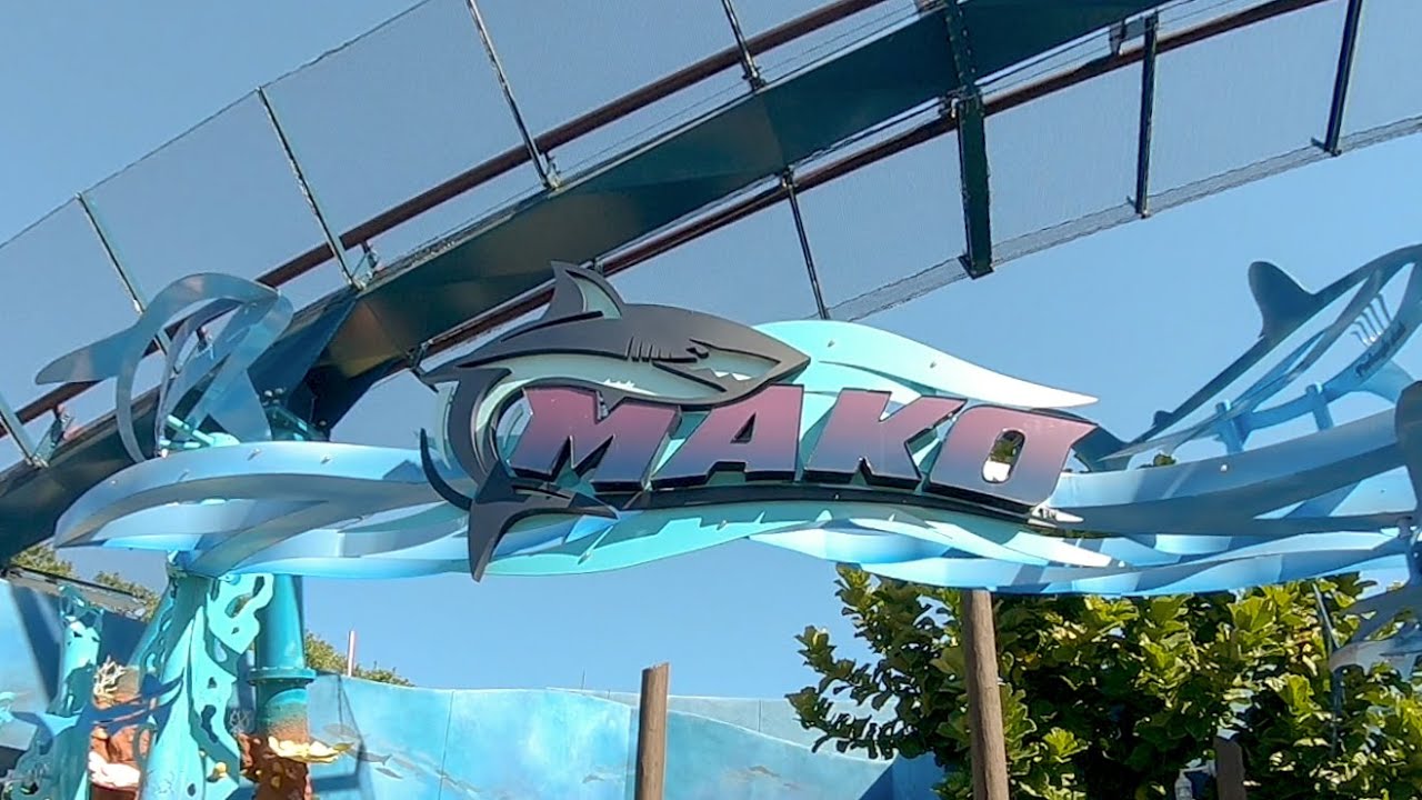 Mako SeaWorld Orlando- POV front row, back row reaction and line walk ...