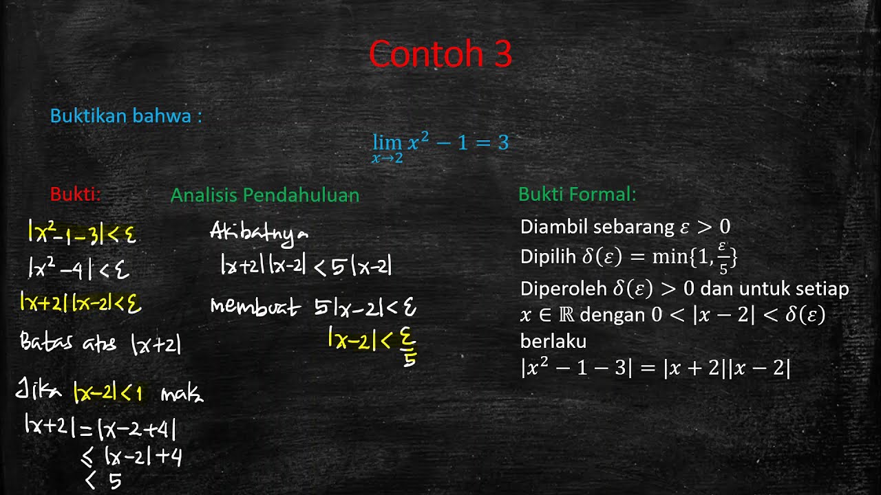 Limit, Pembuktian dengan definisi epsilon-delta (1) - YouTube