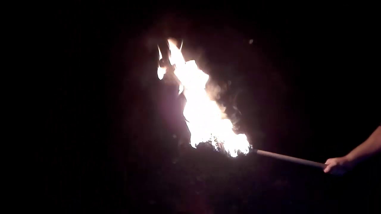 Experiment 1-Making and burning a torch ! - YouTube