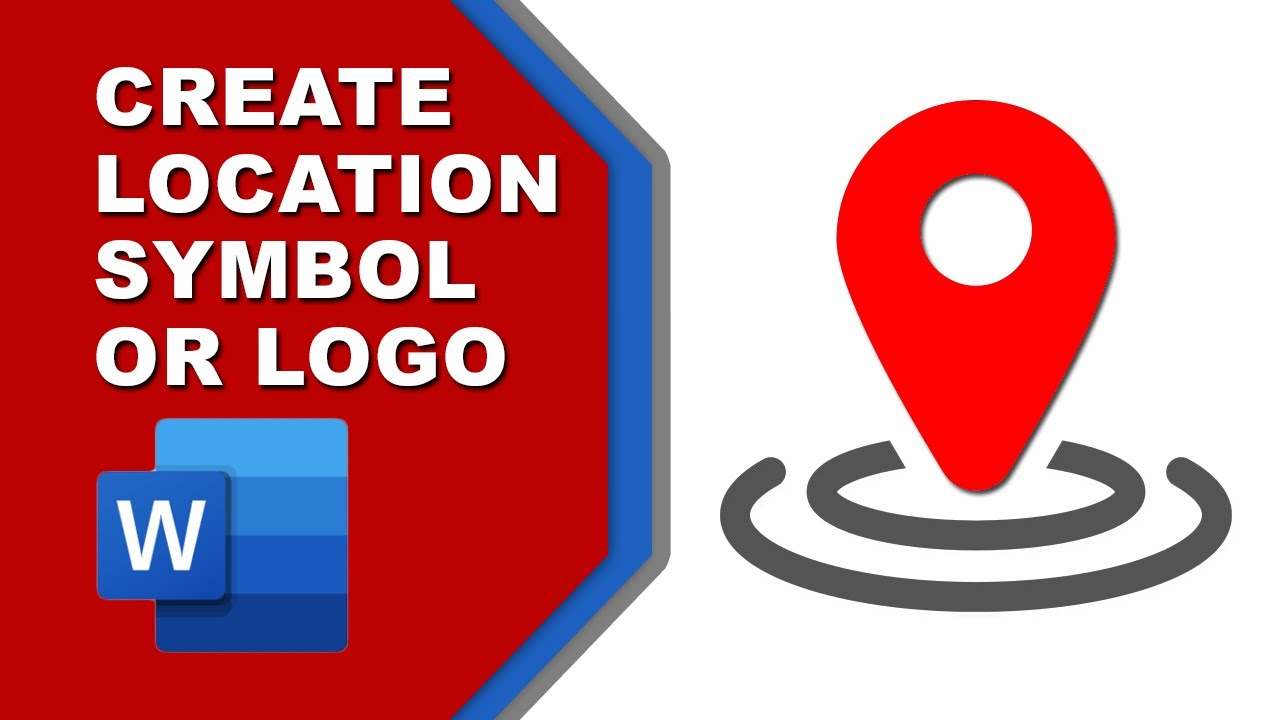 How to Create location symbol or logo in Microsoft word - YouTube