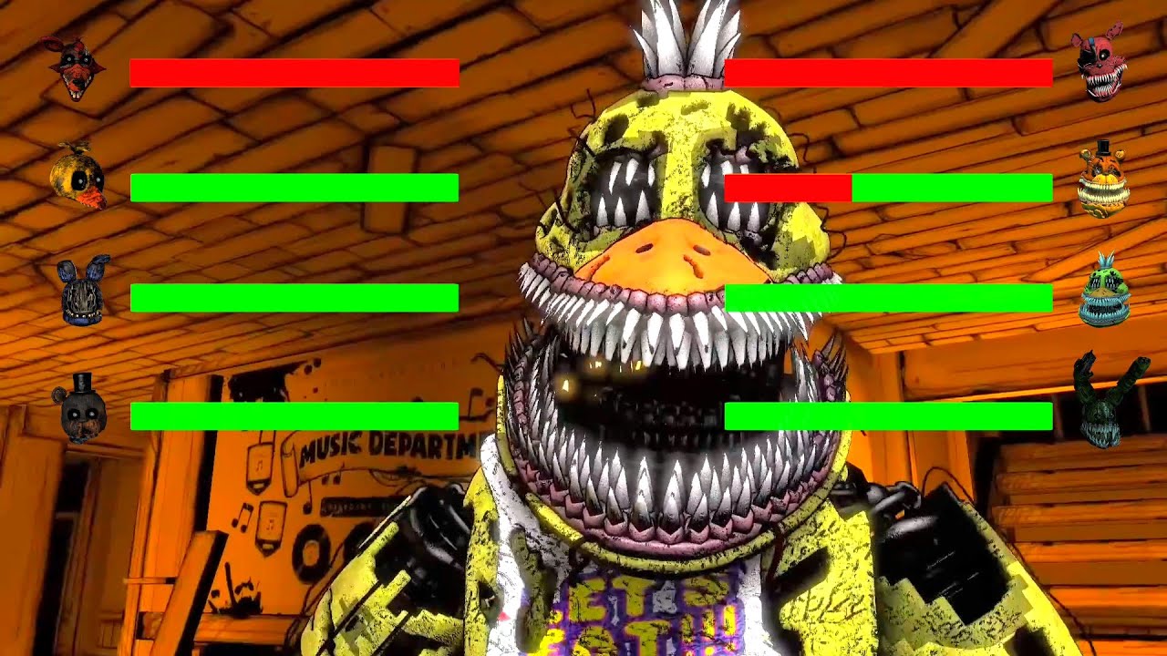 [SFM FNaF] Corrupted vs The Joy of Creation WITH Healthbars - YouTube