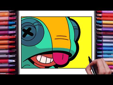 How to Draw Leon Icon From Brawl Stars | Drawing Brawl Stars