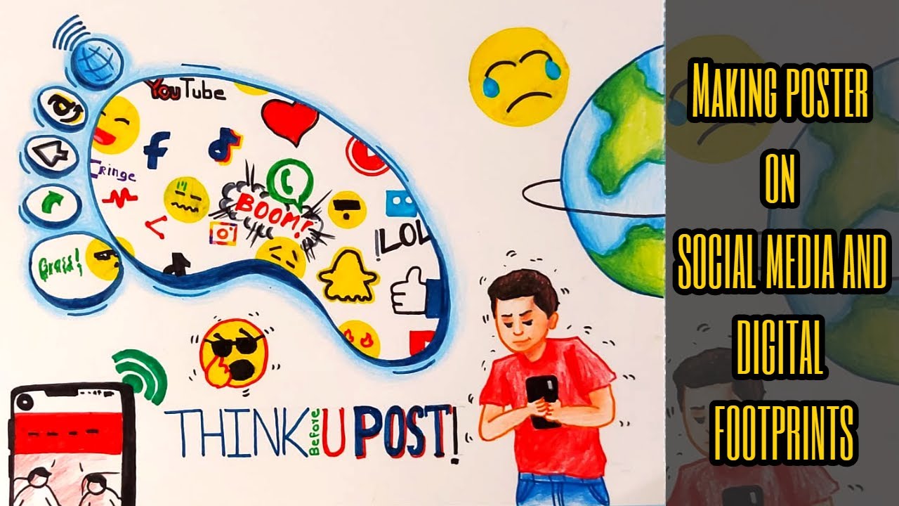 Making a Poster on "Social Media and Digital Footprints" / Poster ...