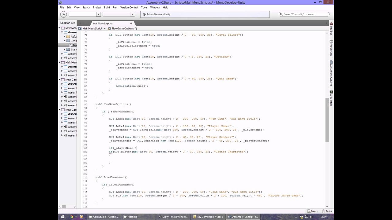Unity3d Tutorial Creating A Main Menu In C Part 3 Character Creation Youtube 1384