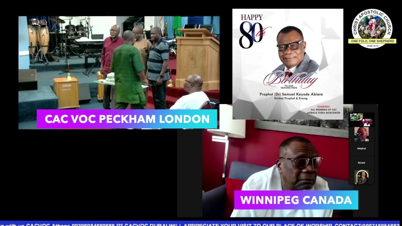 C A C Vineyard of Comfort london Celebrate Papa Prophet Dr Samuel ...