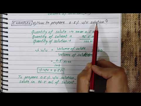 Percent Concentration Calculations PART -1| W/W , V/V & W/V Percent Concentration Solutions ...