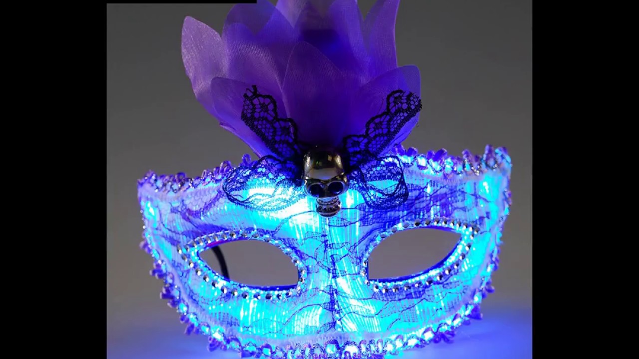 LED Light Up Rave Mask available in 7 different colors - YouTube