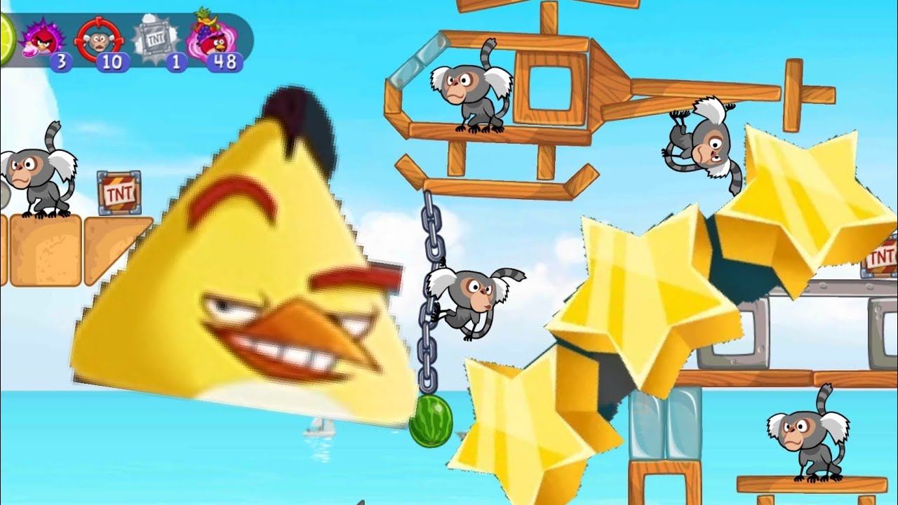 Three Shot Destroy Helicopter Angry Birds Rio #angrybirds #gameplay # ...