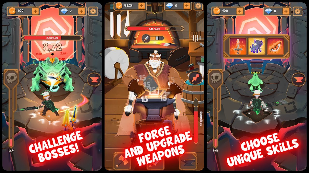 Forge Titans: Idle RPG Clicker Gameplay Video - YouTube