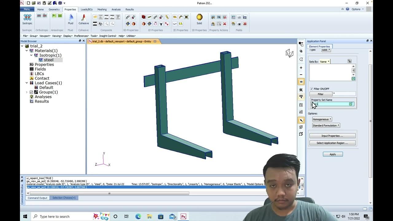 Basic tutorial of MSC Nastran and Patran Finite Element Analysis (FEA): Bracket structural ...