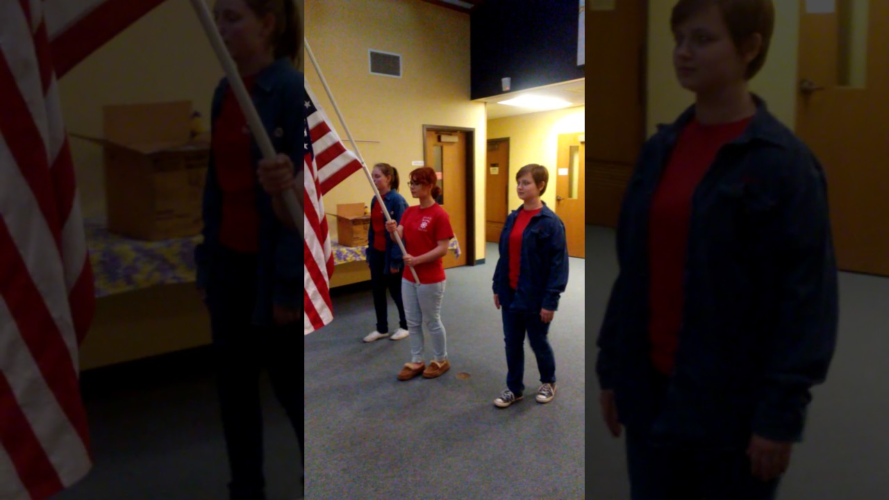 Girl Scout Flag Ceremony - YouTube
