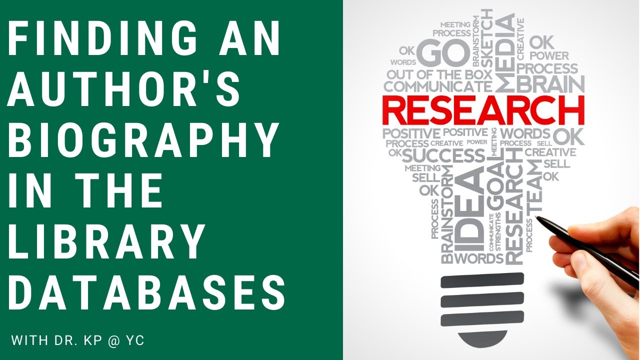How to Find an Author Biography in the Library Databases - YouTube