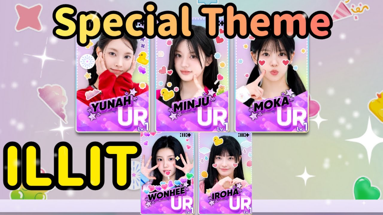【リズムハイブ】ILLITのSpecial Theme 80連ガチャしました - YouTube