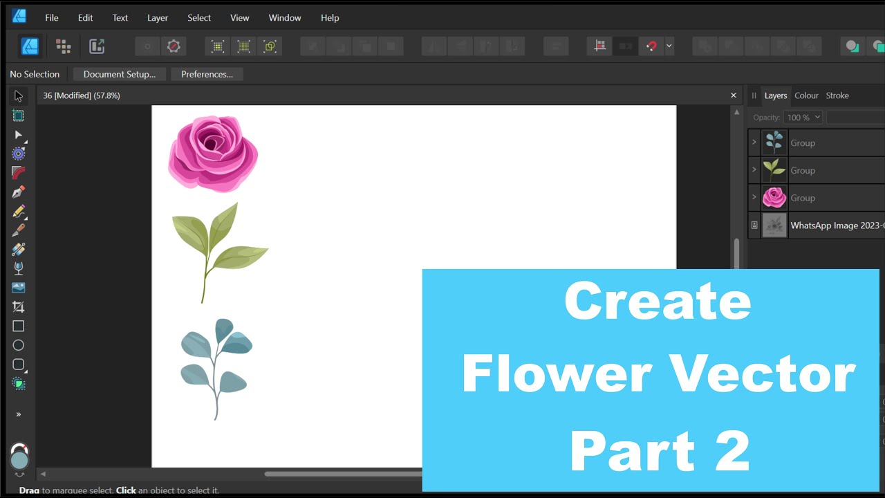 Creating Stunning Rose Flower Vector Art with Affinity Designer | PART ...