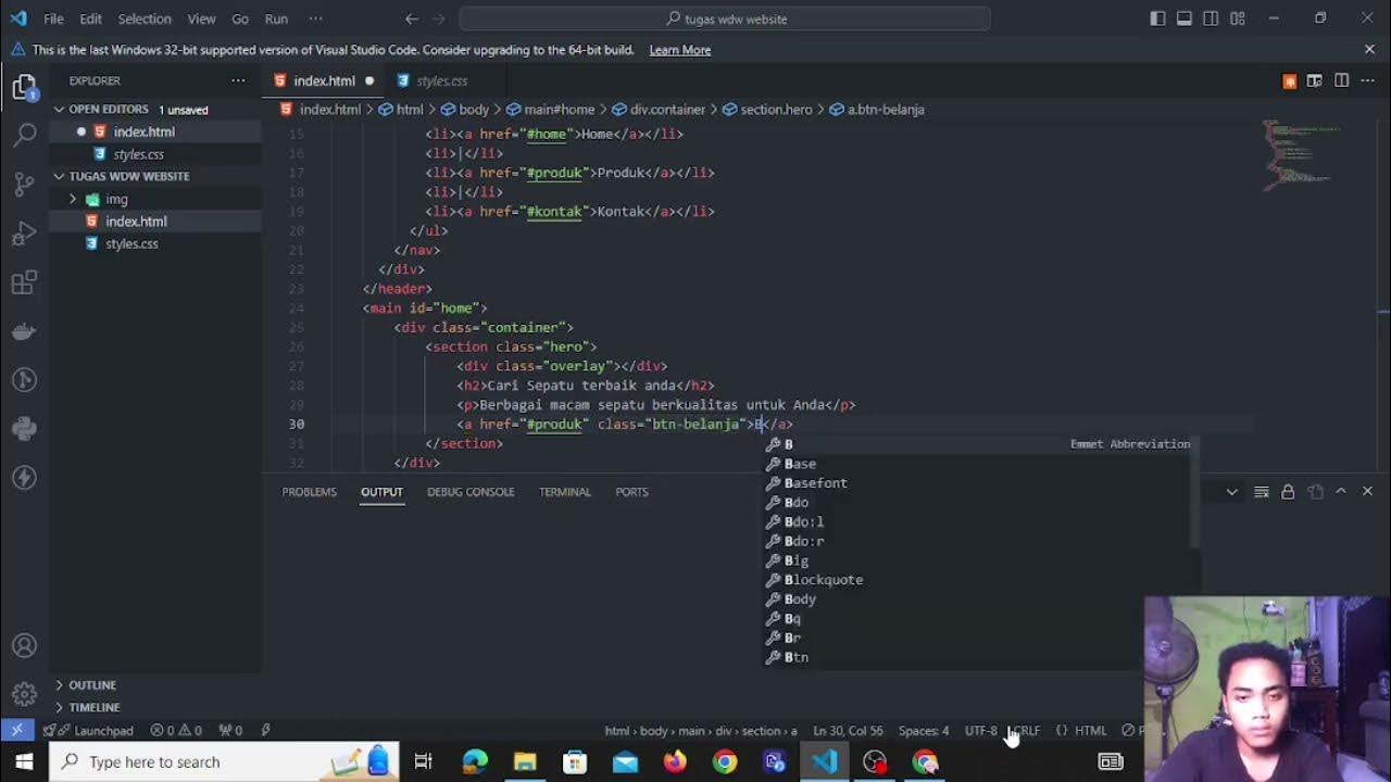 Part 1 HTML & CSS | Tugas Workshop Desain Web - YouTube