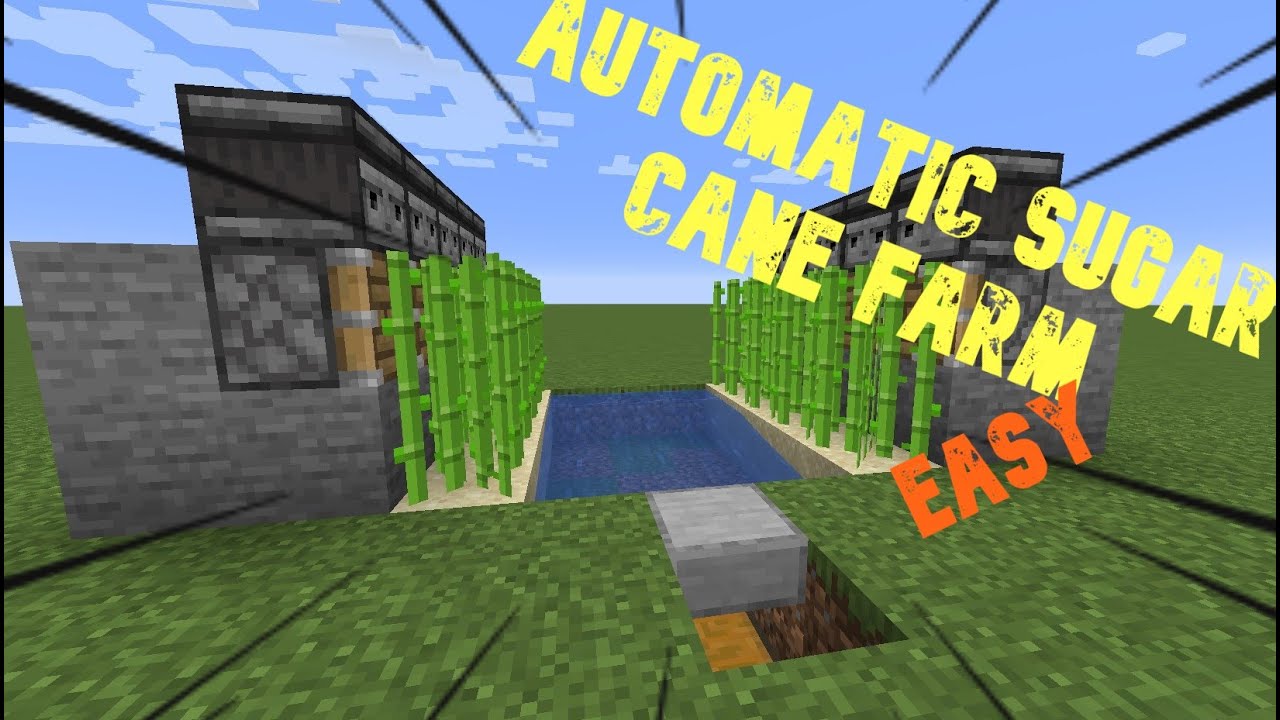 COMPLETELY AUTOMATIC SUGAR CANE FARM Minecraft Tutorial YouTube completely-automatic-sugar-cane-farm-minecraft-tutorial-youtube