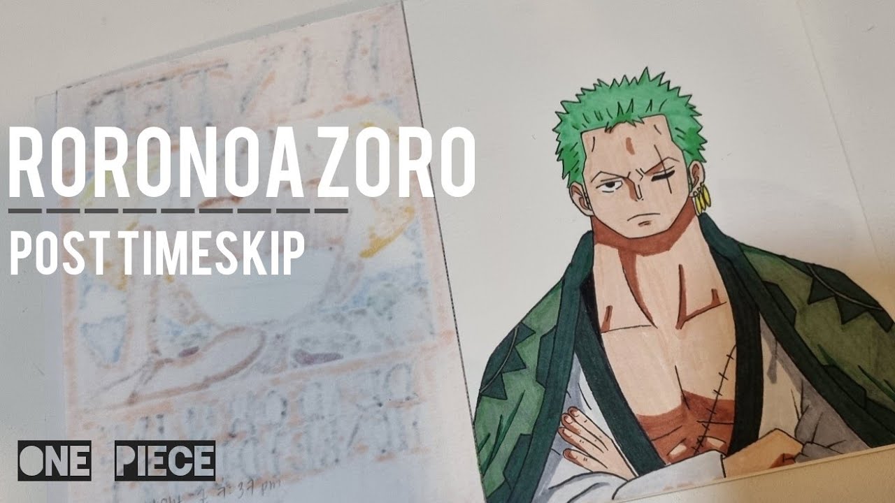 Speed Drawing Roronoa zoro - post timeskip (one piece) - YouTube