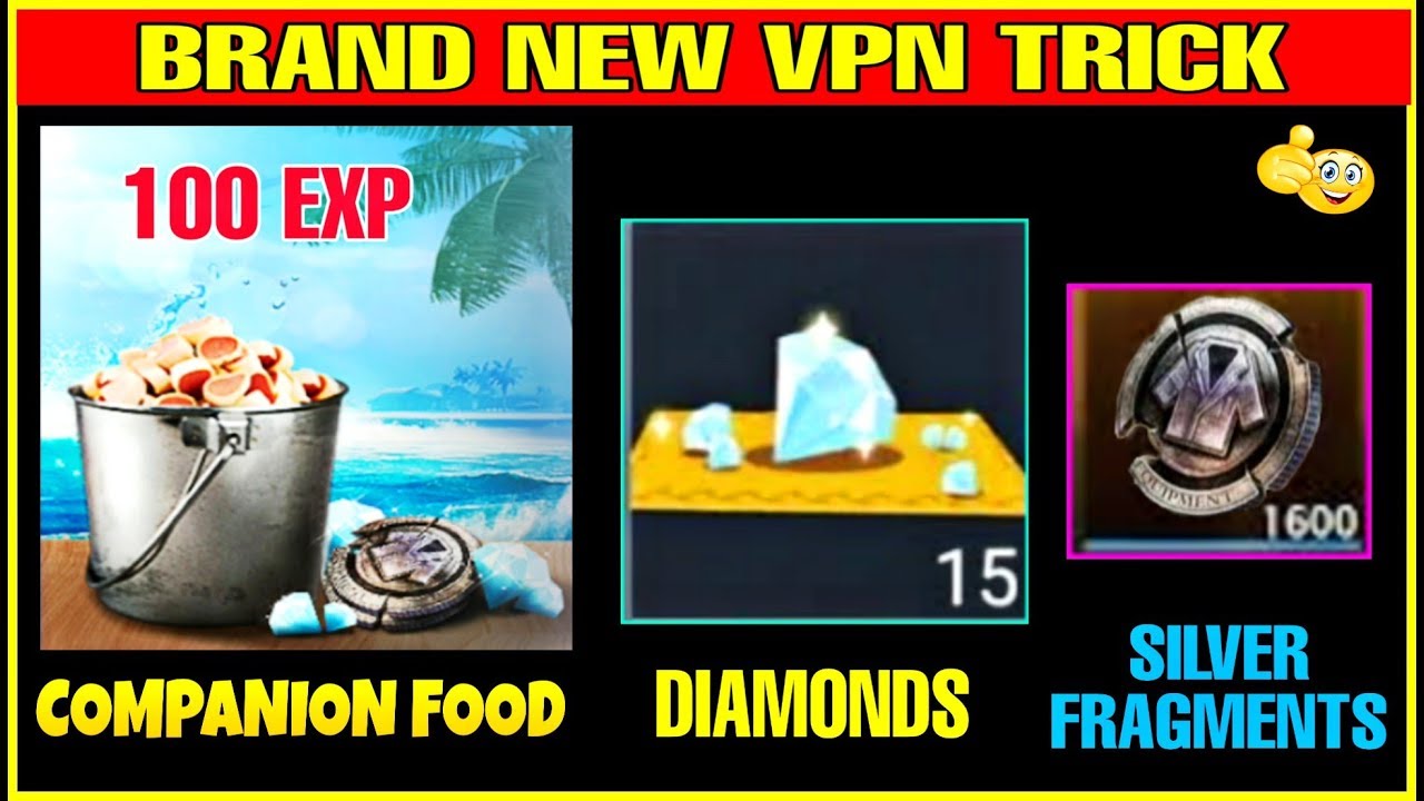 PUBG VPN TRICK TO GET FREE DIAMOND POPULARITY COMPANION FOOD|FREE ...