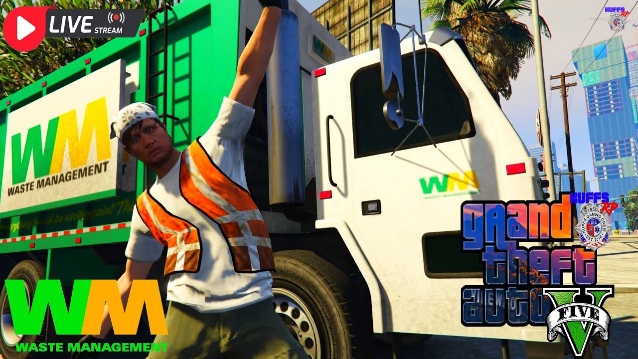 LIVE: GTA FiveM Kuffs Roleplay: 🗑️Shift with Waste Management🗑️ - YouTube
