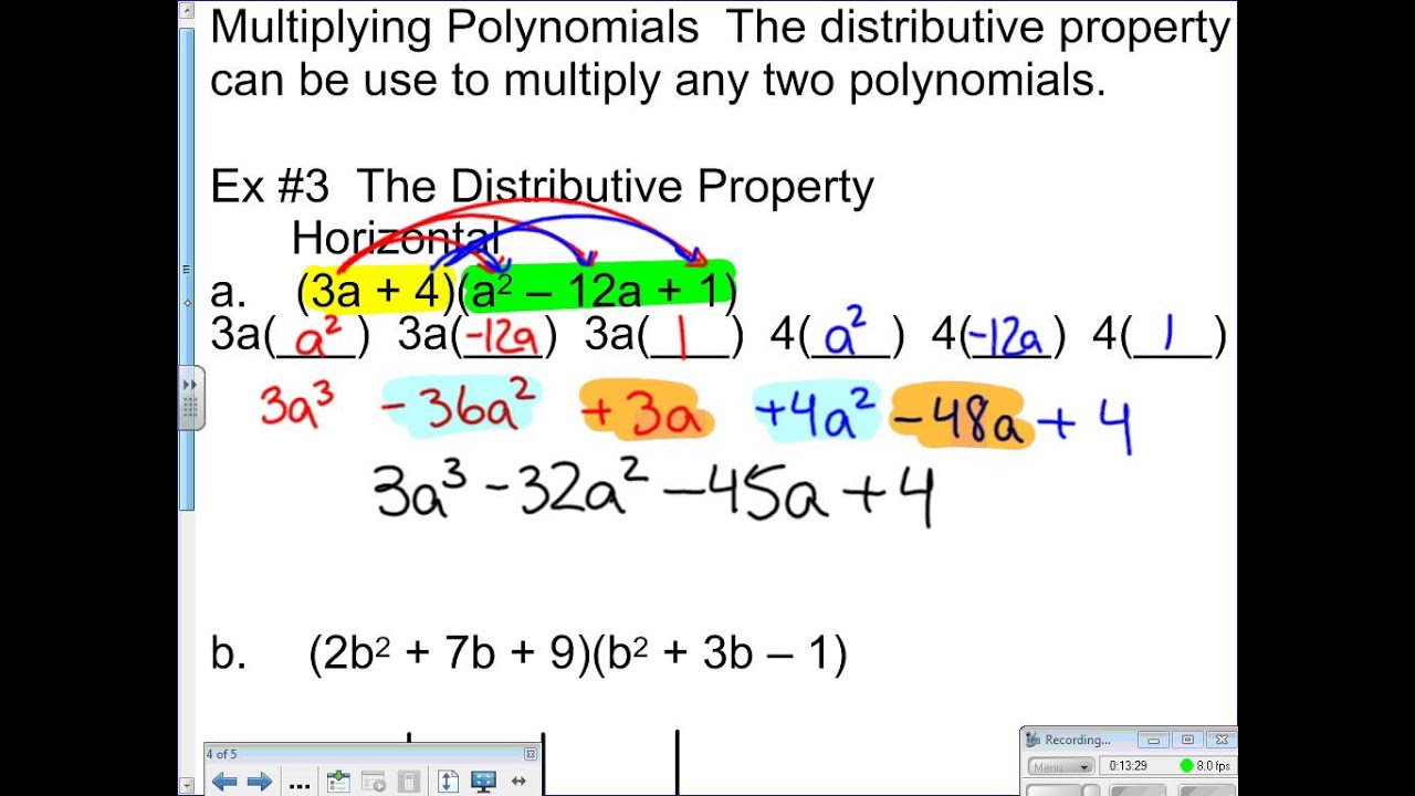 Lesson 7.7 Multiplying Polynomials - YouTube