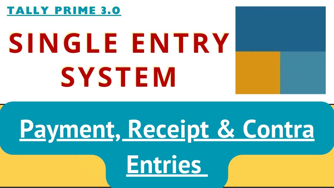 Examples of Single Entry Systems in Tally Prime | Payment Receipt ...
