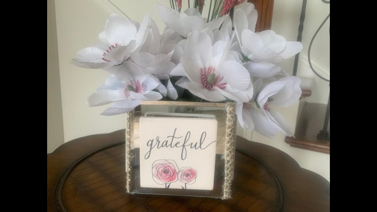 DOLLAR TREE DIY || BEAUTIFUL INSPIRATIONAL FLORAL BOX - YouTube