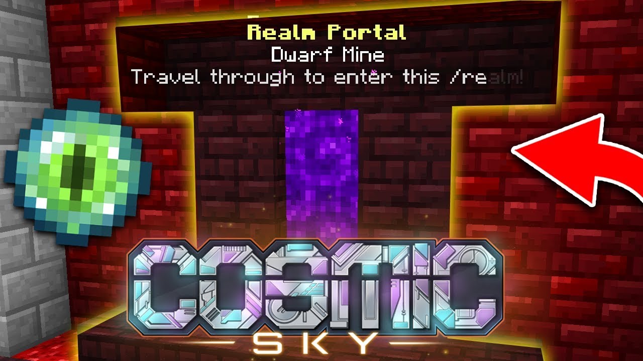 Travelling to our NEW REALM! | COSMIC SKY S3 #8 (Minecraft SKYBLOCK ...